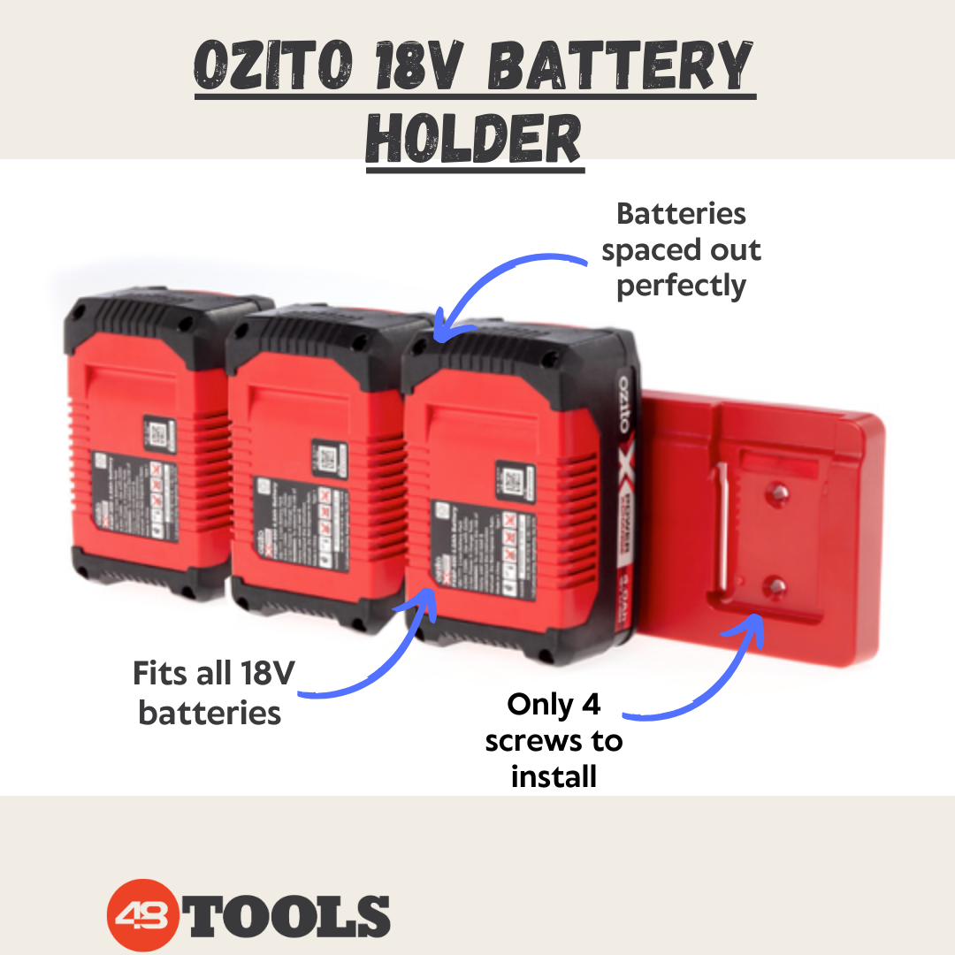 Ozito 18V Battery Holder | 4-Unit | 48 Tools Store